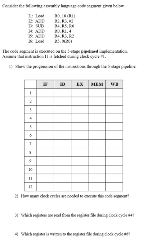 Solved Consider The Following Assembly Language Code Segment Chegg