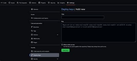 What S The Difference Between Deploy Keys And SSH Keys Community Discussion GitHub