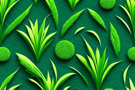 Premium Ai Image Grass Pattern