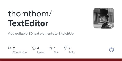 Github Thomthomtexteditor Add Editable 3d Text Elements To Sketchup