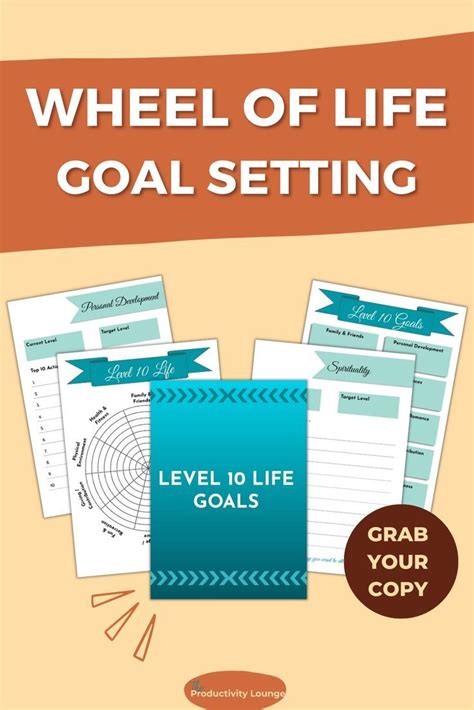 Wheel Of Life Printable Planner Level 10 Life Goal Setting Planner