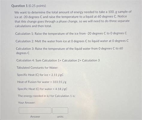 Solved Question Points We Want To Determine The Chegg