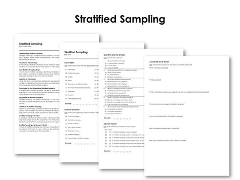 Stratified Sampling Teaching Resources