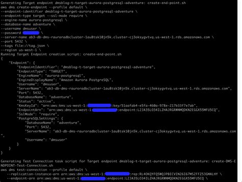 使用 亚马逊云科技 Cli 自动创建多个 亚马逊云科技 Dms 终端节点和复制任务 亚马逊云科技 数据库博客