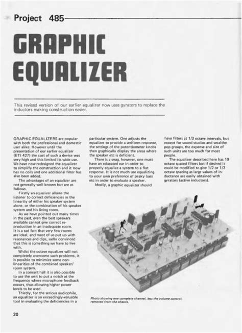 Graphic Equalizer Electronics Circuits