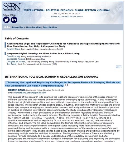 I Am Proud To Announce That My Research On My Regulatory Confluence Theory Titled Assessing The