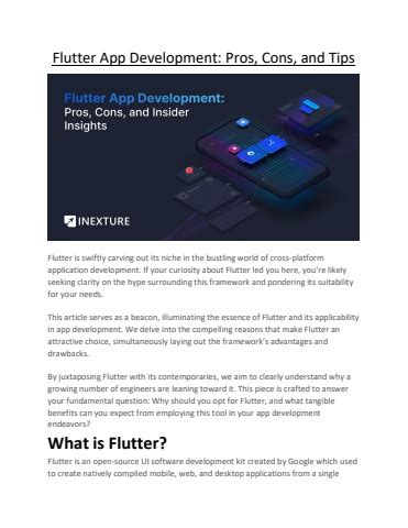 Flutter App Development Pros Cons And Tips