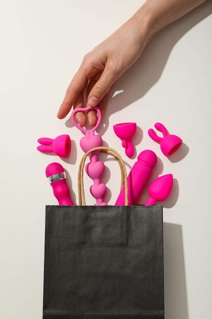 Premium Photo Sex Toys Spill Out Of A Paper Bag Top View