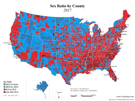 Data Visualization Sex Ratio By Us County 2000 2017 Oc Infographictv Number One Data Visualization Sex Ratio By Us County 2000 2017 Oc Infographictv Number One