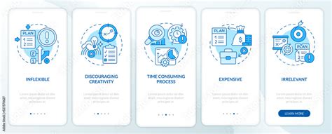 Disadvantages Of Planning Blue Onboarding Mobile App Screen