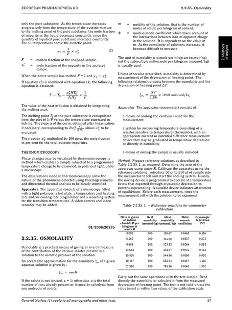 2 2 35 Osmolality 20235e Pdf Melting Point Scientific Phenomena