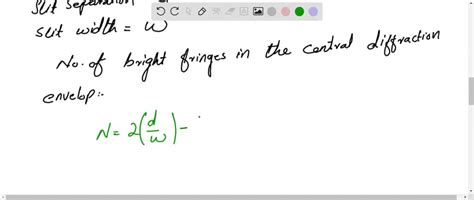 Solved In A Double Slit Experiment The Spacing Between The Slits Is Exactly 53 Times Larger