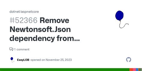 remove newtonsoft json dependency from jsonpatch · issue 52366