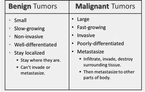 Difference Between Benign And Malignant Tumors Ppt Jermainekruwbass