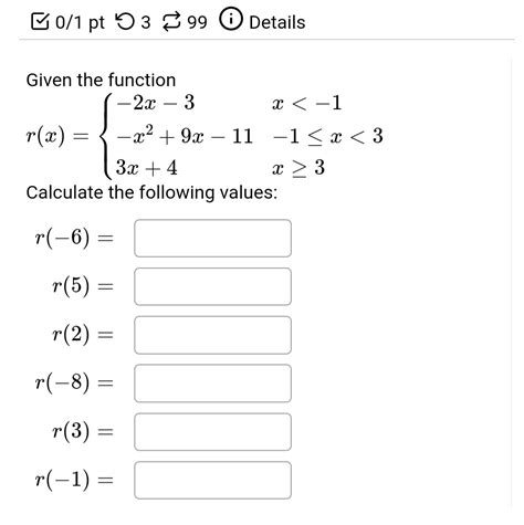 solved given the function