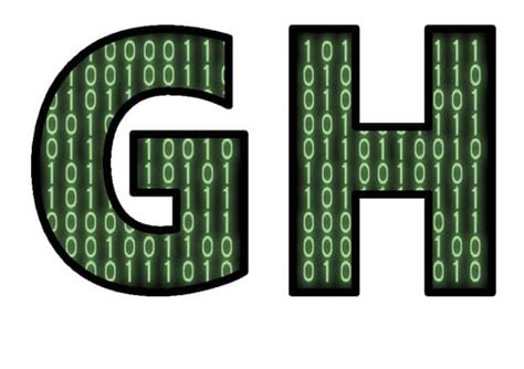 Computing Coding Binary Themed Lettering Set Instant Display Bulletin Board Font