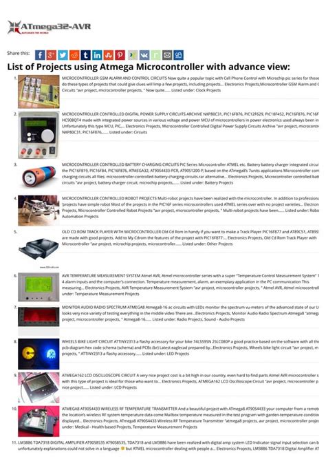 Advanced View Of Atmega Microcontroller 1673 Projects List Nov 2019 At Mega32 Avr Pdf