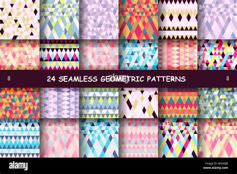 Seamless Colorful Geometry Triangle Pattern Color Abstract Background