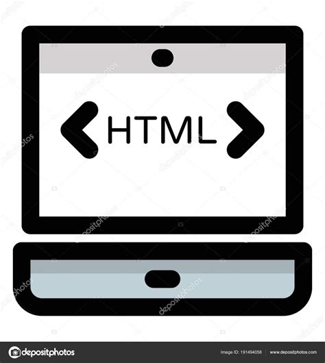 Vector Illustration Html Programming Language Stock Vector By