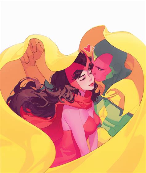 Scarlet Witch Wanda Maximoff And Vision Marvel Drawn By Al Ahr Danbooru