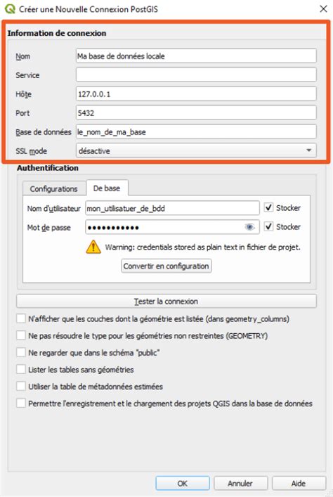 Qgis Connexion à Une Base De Données Postgresql Postgis