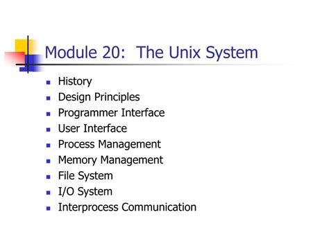 PPT Module The Unix System PowerPoint Presentation Free Download ID
