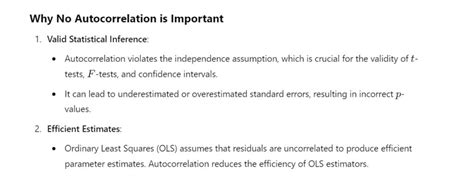 Linear Regression Assumption 5 Autocorrelation In Regression