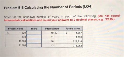 solved problem 5 5 calculating the number of periods l04]