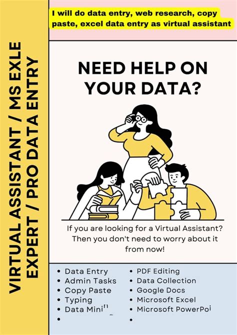 Do Excel Data Entry Virtual Assistant Web Research Typing Web