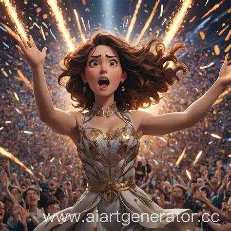 Explosive Fireworks Display At Night AI Art Generator