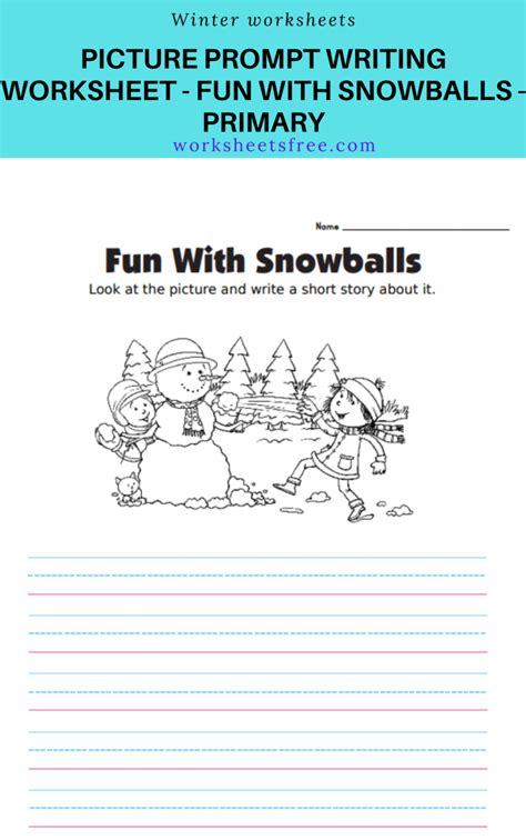 Picture Prompt Writing Worksheets Snowball Story Worksheets Day
