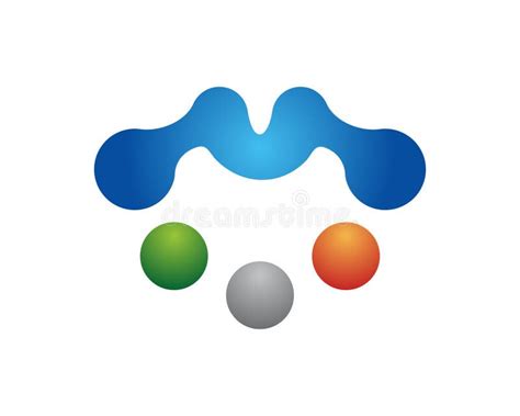 M Dot Abstract Tehcnology Logo Stock Vector Illustration Of Line