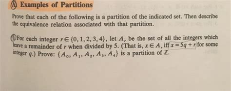 solved examples of partitions prove that each of the