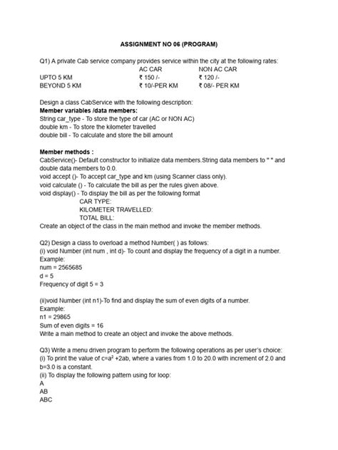 10thassignment 06program Pdf Constructor Object Oriented Programming Programming