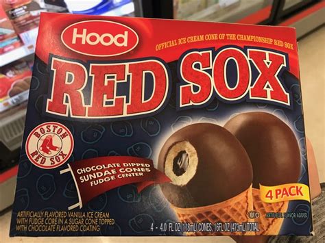Hood Red Sox Chocolate Dipped Ice Cream Cones Dipped Ice Cream Cones