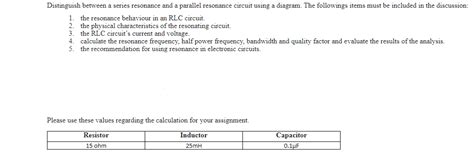 Characteristics Of Parallel Resonance Circuit Circuit Diagram