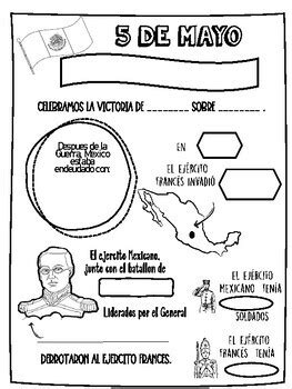 Actividades Imprimibles De La Batalla De Puebla 5 De Mayo Tpt