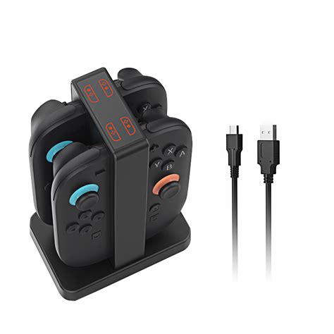 Yuoy Charging Dock For Nintendo Switch 2 Joy Con 4 In 1 Swtich Controller Charger With Led