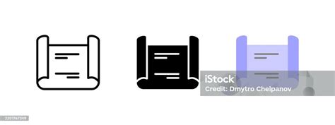 청사진 아이콘입니다 건축 계획 기호입니다 기술 문서 벡터 일러스트레이션 건설 및 엔지니어링 초안 픽토그램 건축 프로젝트를 위한 구조적 레이아웃 0명에 대한 스톡 벡터 아트