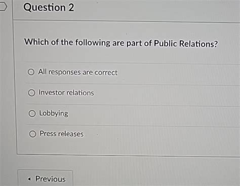 Solved Question 2which Of The Following Are Part Of Public