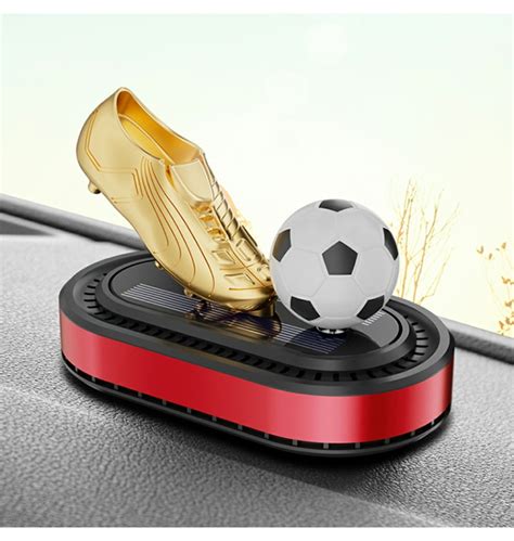 Tkb 차량용 골든화 축구 태양열 회전 방향제 티몬