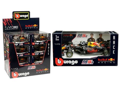 Bburago RB B Max Verstappen In Window Box Table Top Display RedBull Racing Race