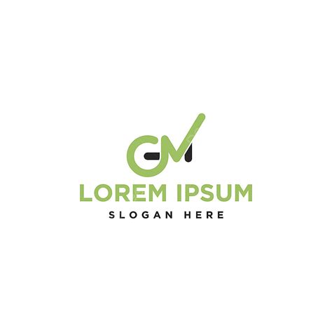 Letra G M Logo Verde Inspiracion Aislado Sobre Fondo Blanco Png Logo