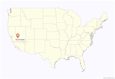 Map Of Round Valley Cdp California Thong Thai Real