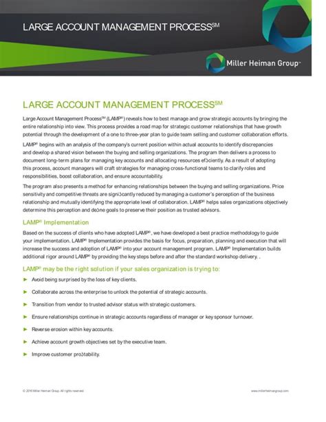 Miller Heiman Group Lamp Process Pdf Sales Business