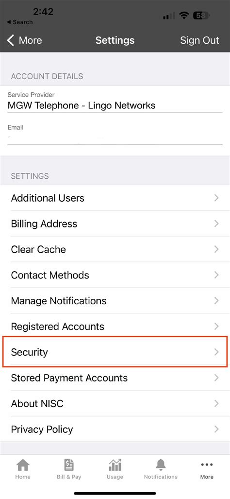 Security Questions Update Lingo Networks