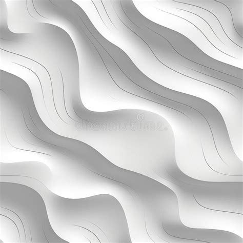 Abstract White Waves Seamless Pattern Stock Illustration