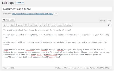Dripping And Expiring Protected Content MemberPress