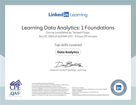 tanzeel fayaz on linkedin certificate of completion