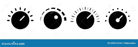 Volume Controller Icon In Glyph Adjustment Dial Button Round